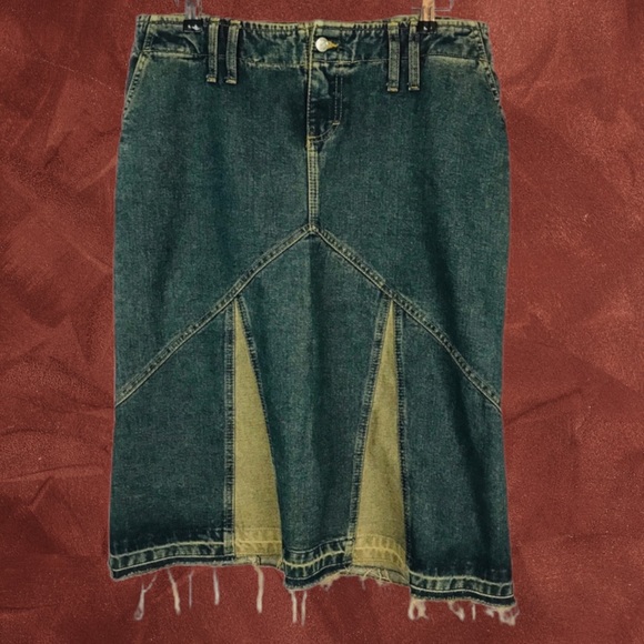 marcel philippe | Skirts | Marcel Philippe Denim Skirt Distressed Large ...